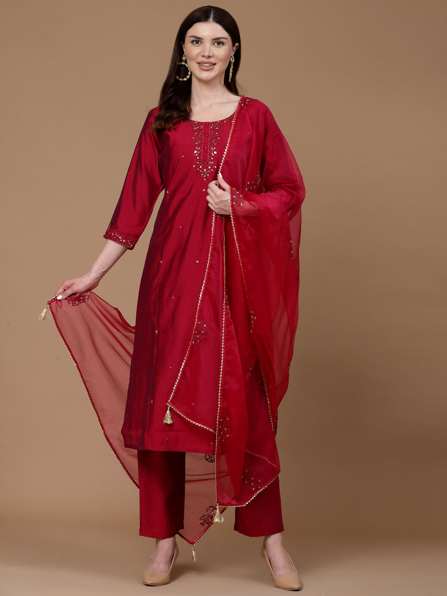 Royal Rani Polina Silk Ethnic Kurta Set for Women – ARHAA