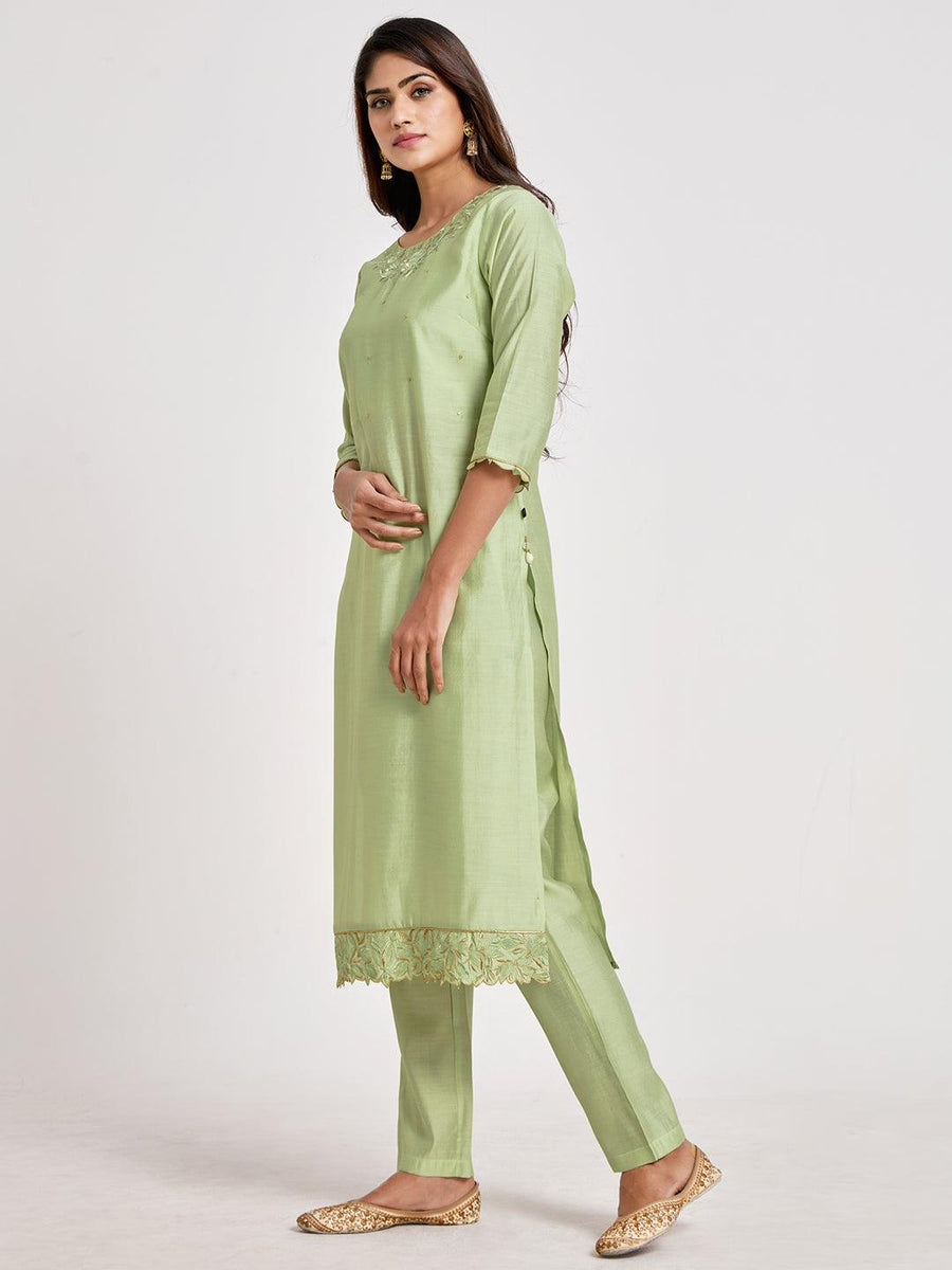 Pista Straight Kurta Set – ARHAA